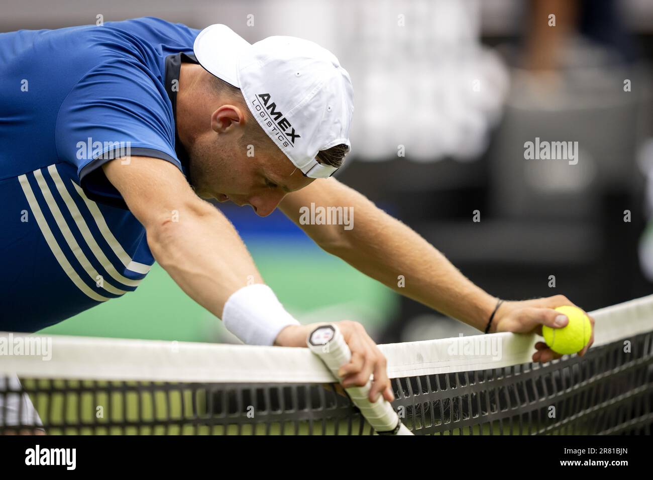 ROSMALEN - Tallon Grepe (NED) in action against Jordan Thompson (AUS ... ROSMALEN - Tallon Grepe (NED) in action against Jordan Thompson (AUS ...