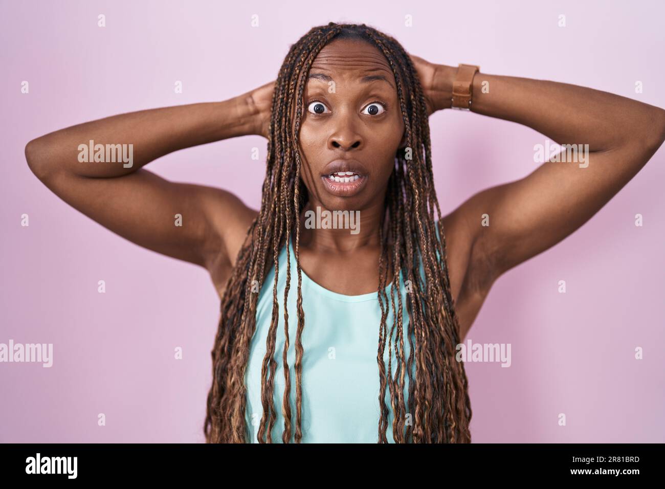 Scared Woman Standing