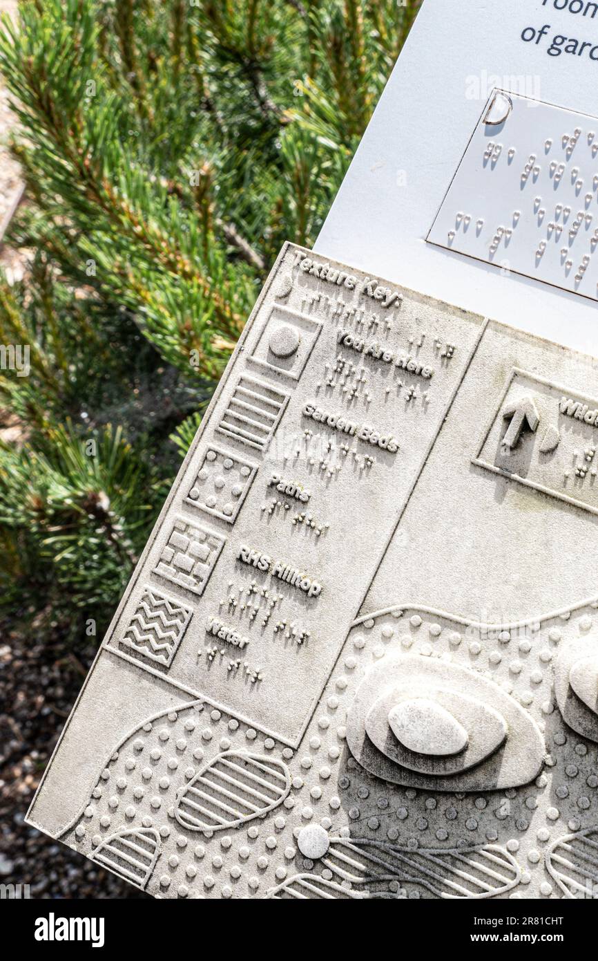 Sensory sign for people with sight impairment hi-res stock photography ...