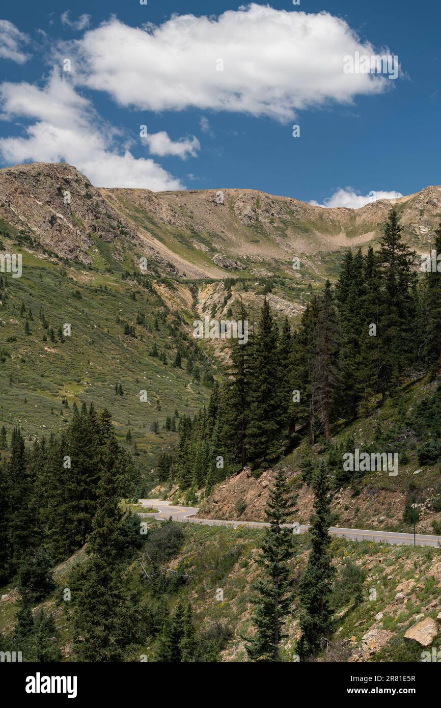 12,851 Foot Rimwrap Mountain, viewed from Independence Pass Road ...