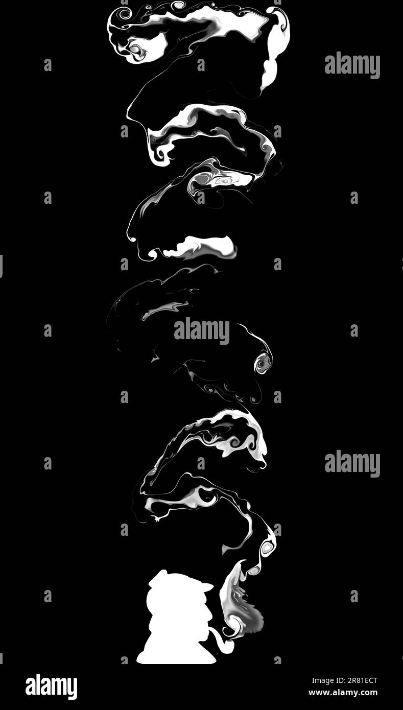 Simulation of fluid texture, liquid paint - imitation smoke with ...