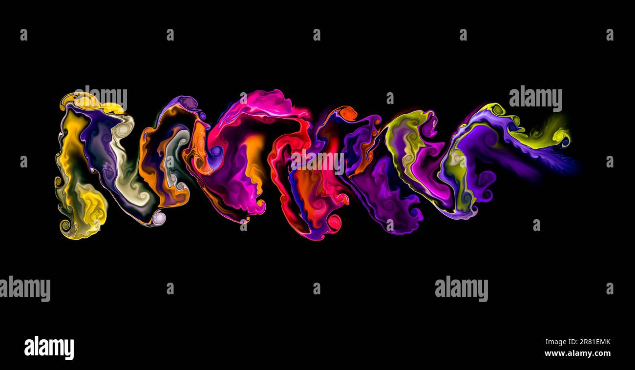 Simulation of fluid texture, liquid paint - colored liquid splash in ...