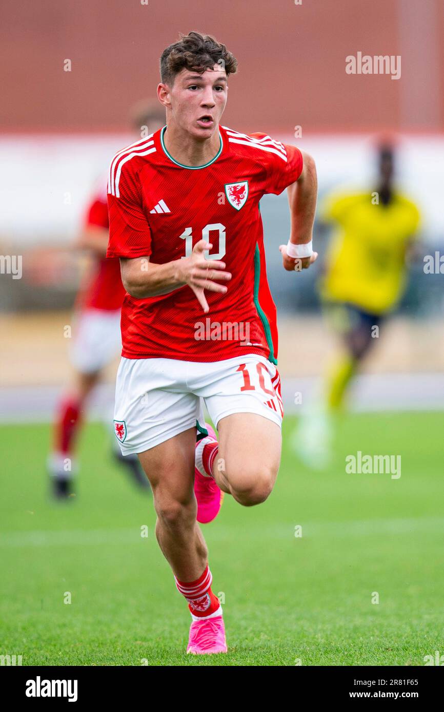 Cardiff, UK. 18th June, 2023. Lewis Koumas of Wales in action. Wales v ...