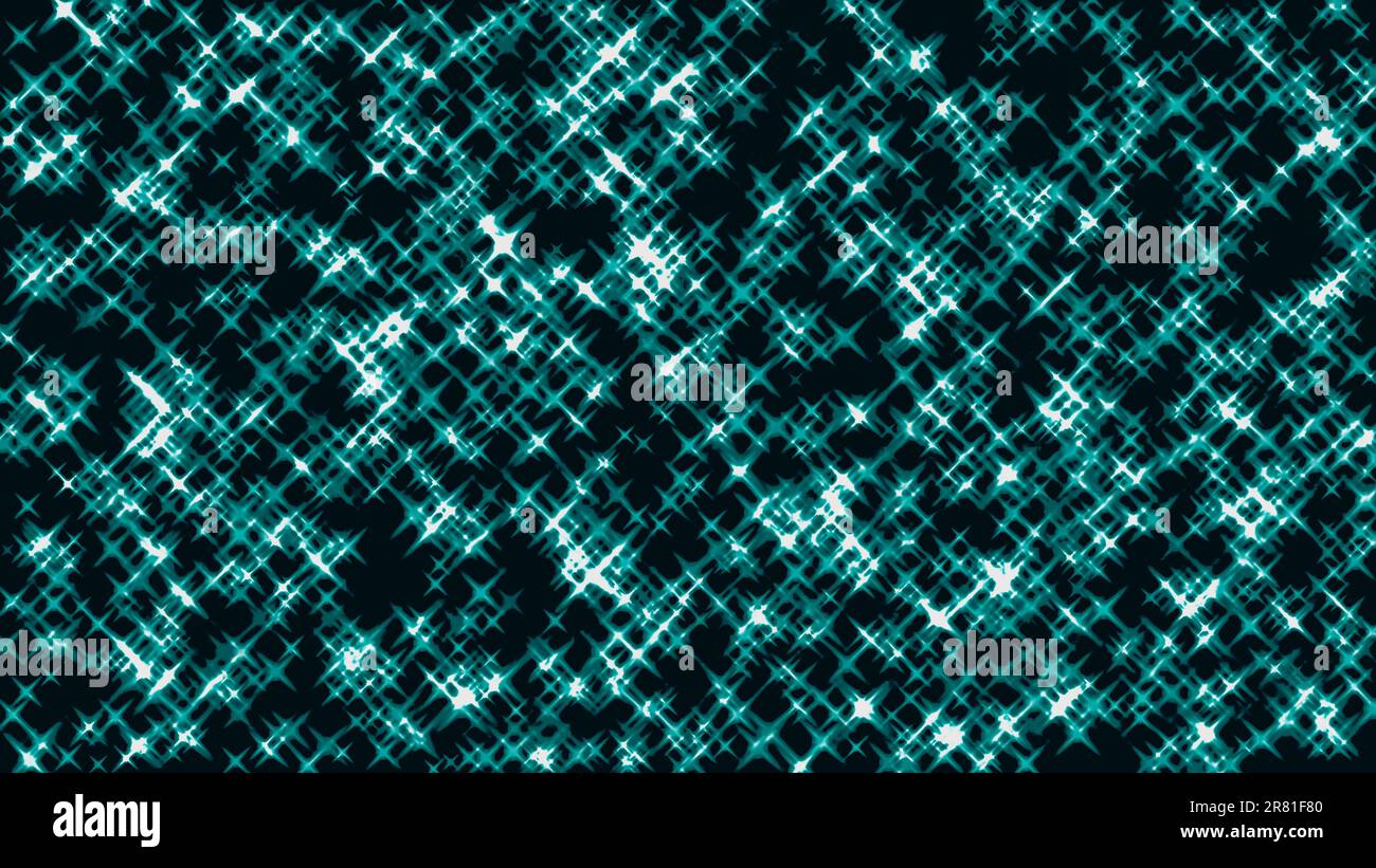 Imitation of the starry sky, computer fluid art - a lot of turquoise ...