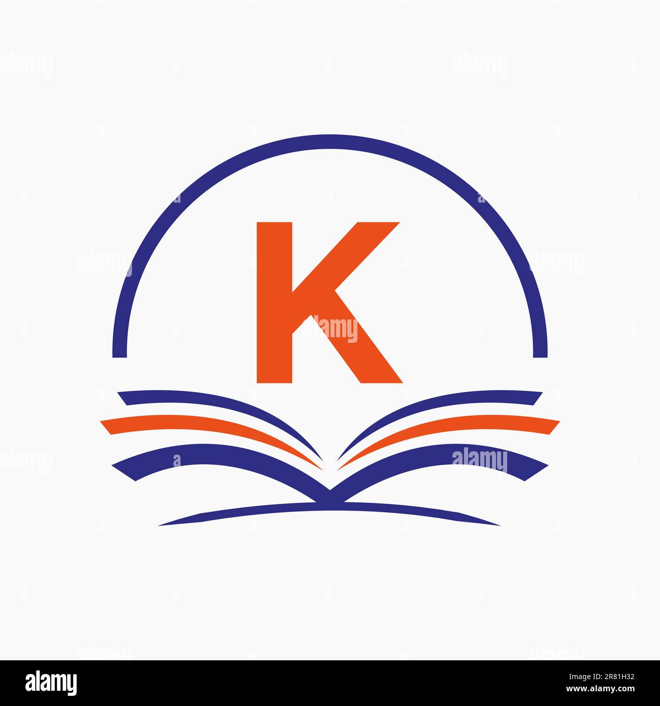 Letter K Education Logo Book Concept. Training Career Sign, University ...