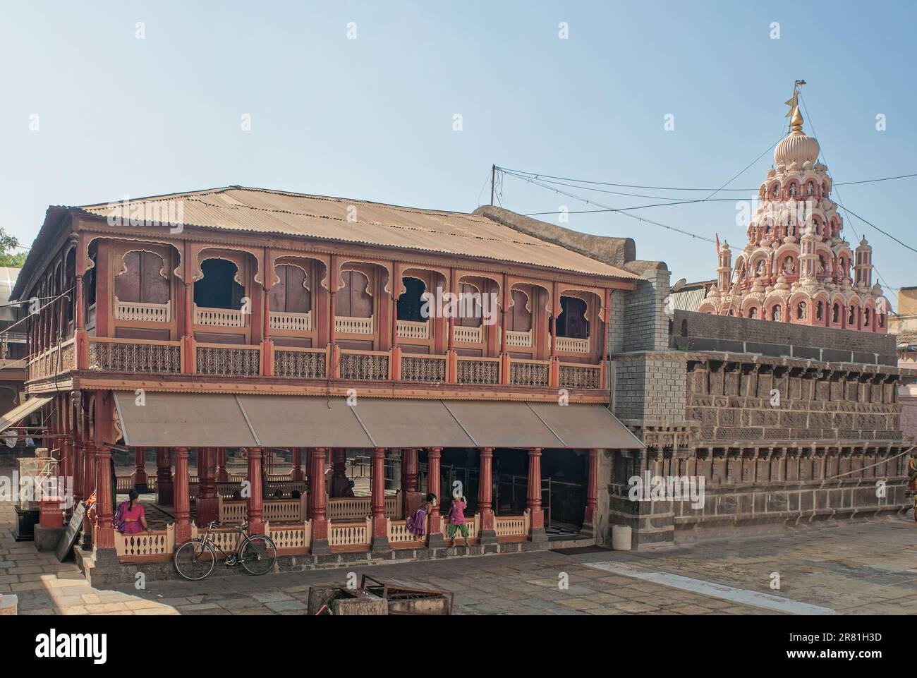11 22 2013 Vintage Peshwa Style wooden Vishnu Temple Interior Barshi ...