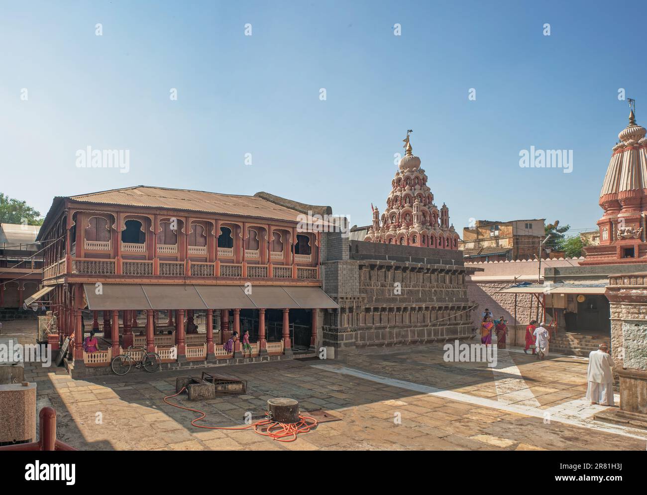 11 22 2013 Vintage Peshwa Style wooden Vishnu Temple Interior Barshi ...