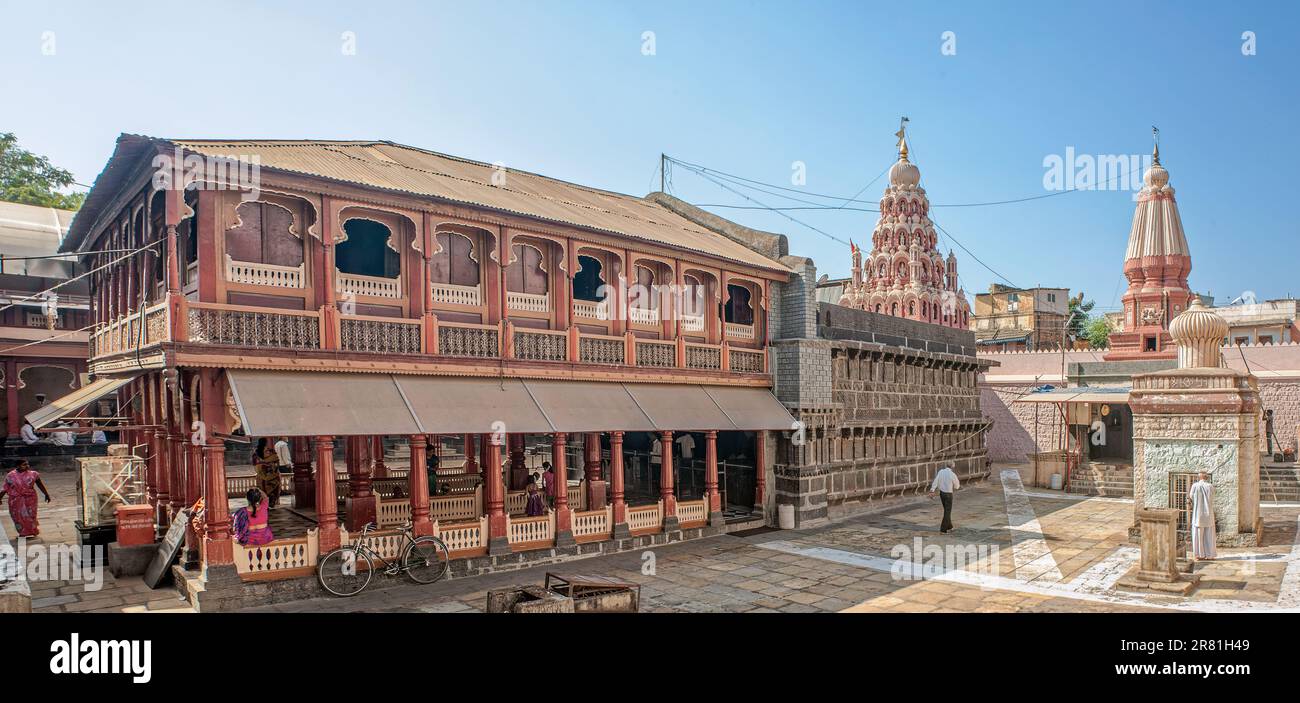 11 22 2013 Vintage Peshwa Style wooden Vishnu Temple Interior Barshi ...