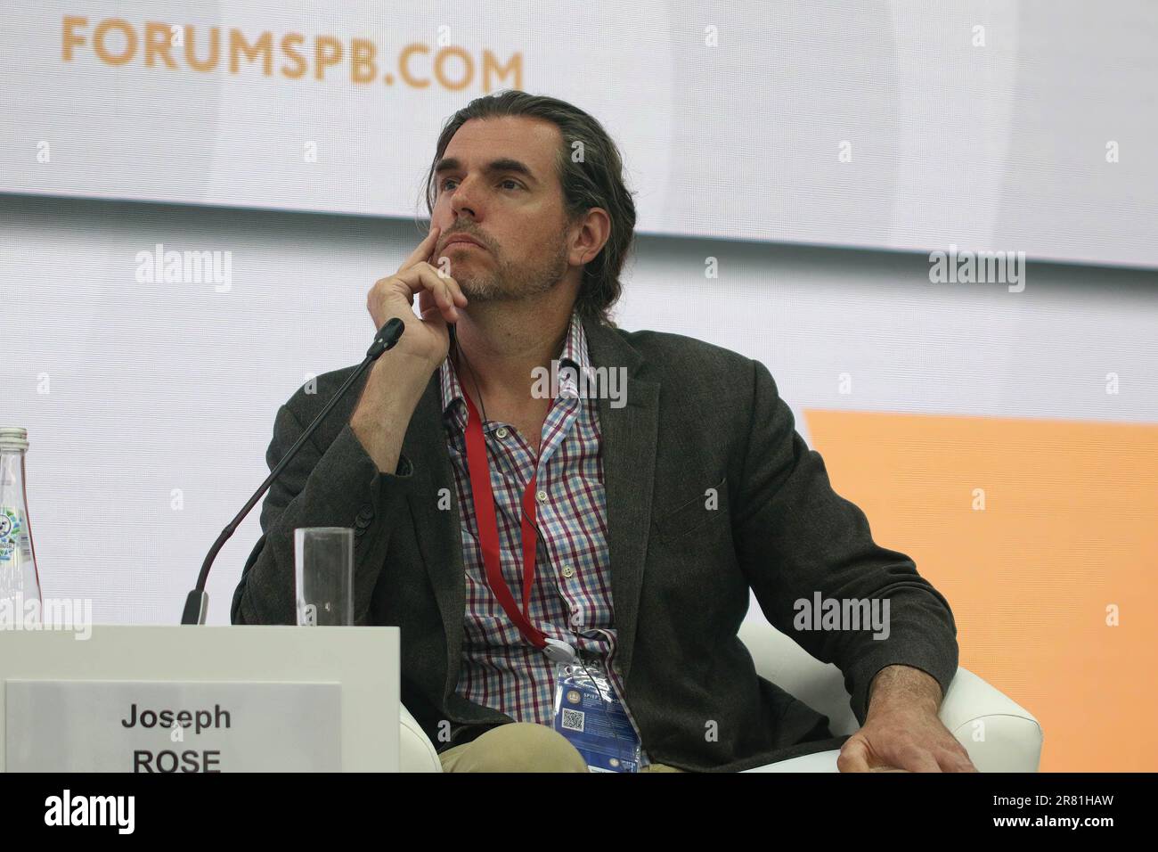 Joseph Rose, Author channel host, Expat American, attends a session on ...