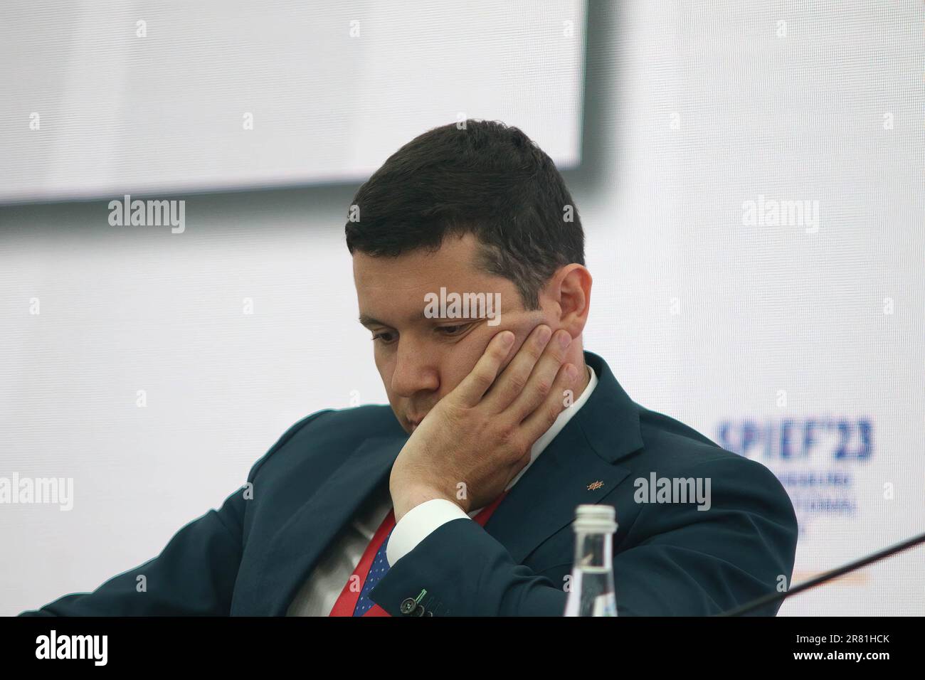 Anton Alikhanov, Governor of Kaliningrad Region, attends a session on ...