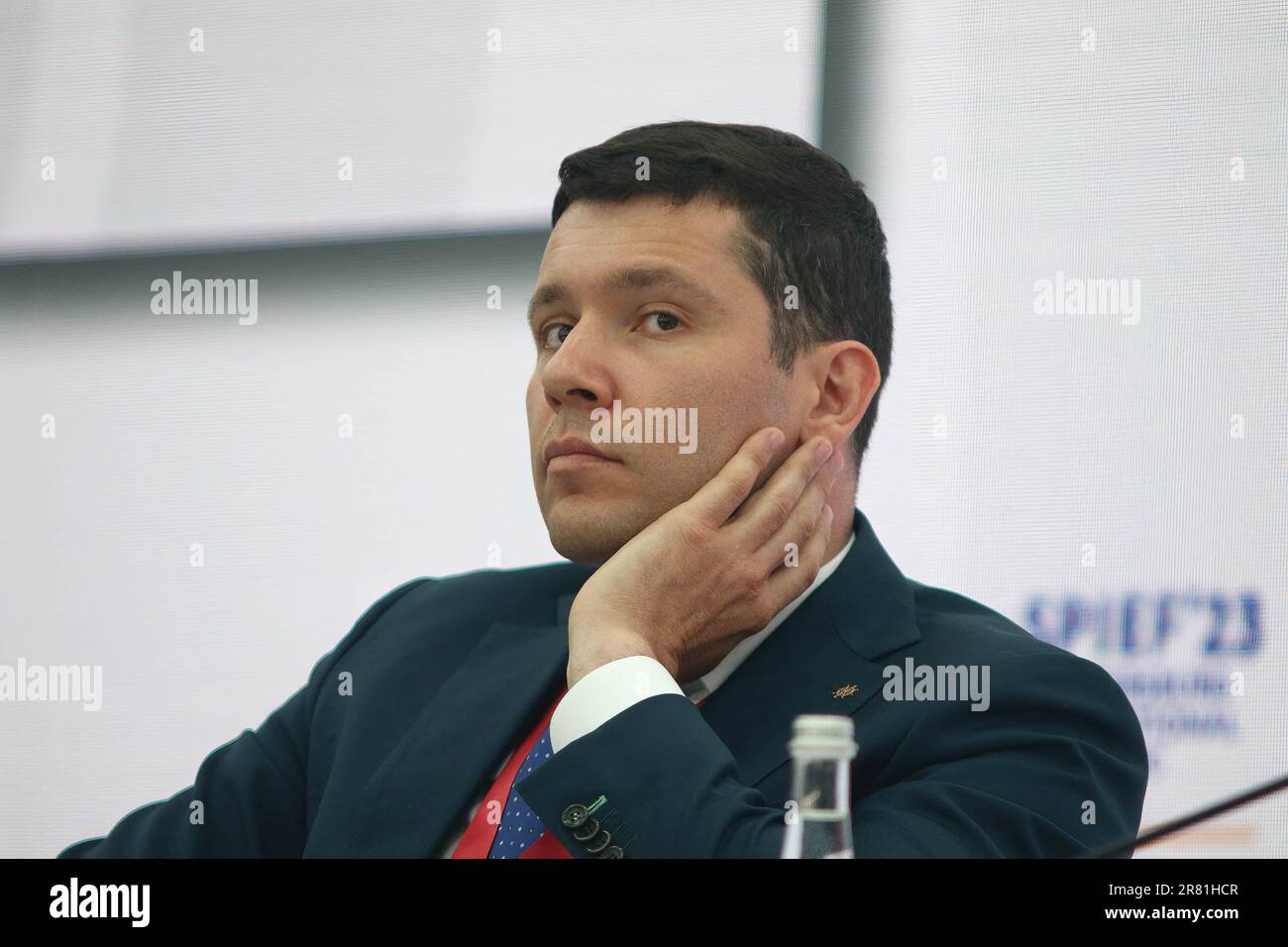 Anton Alikhanov, Governor of Kaliningrad Region, attends a session on ...