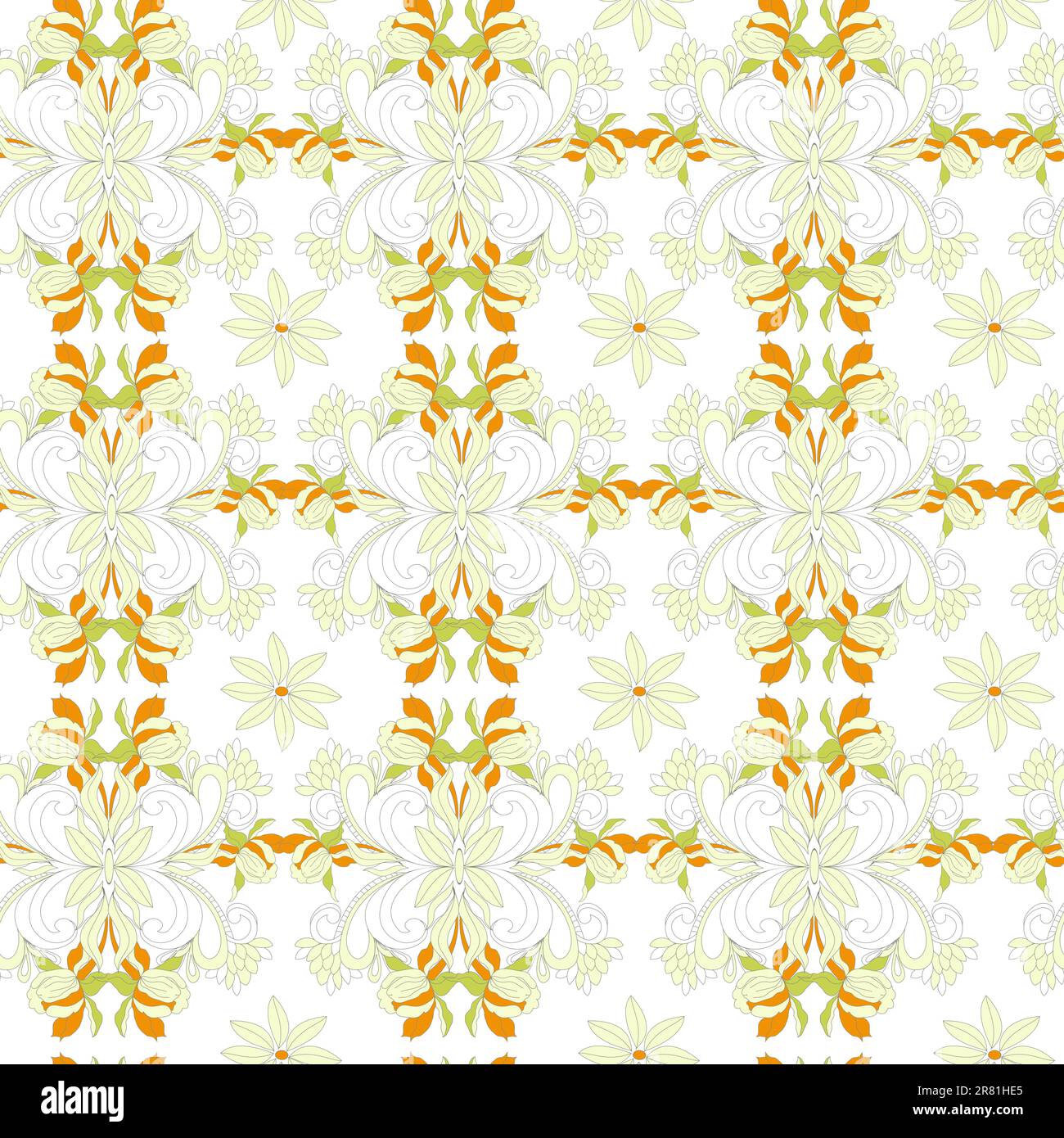 Stylized tile design Cut Out Stock Images & Pictures - Alamy