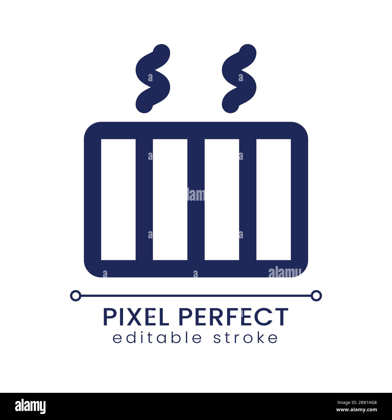 Electric heater pixel perfect linear ui icon Stock Vector Image & Art ...