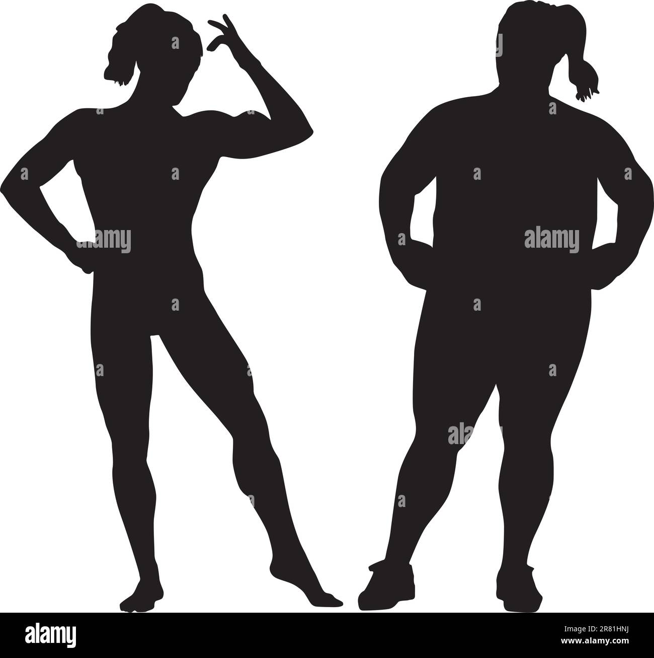 Female bodybuilder Stock Vector Images - Alamy