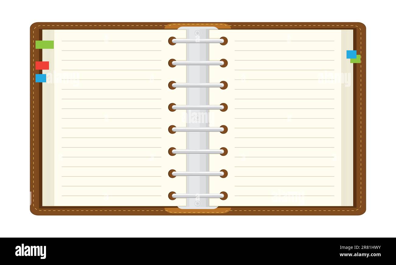 open notepad. The illustration on a white background Stock Vector Image ...