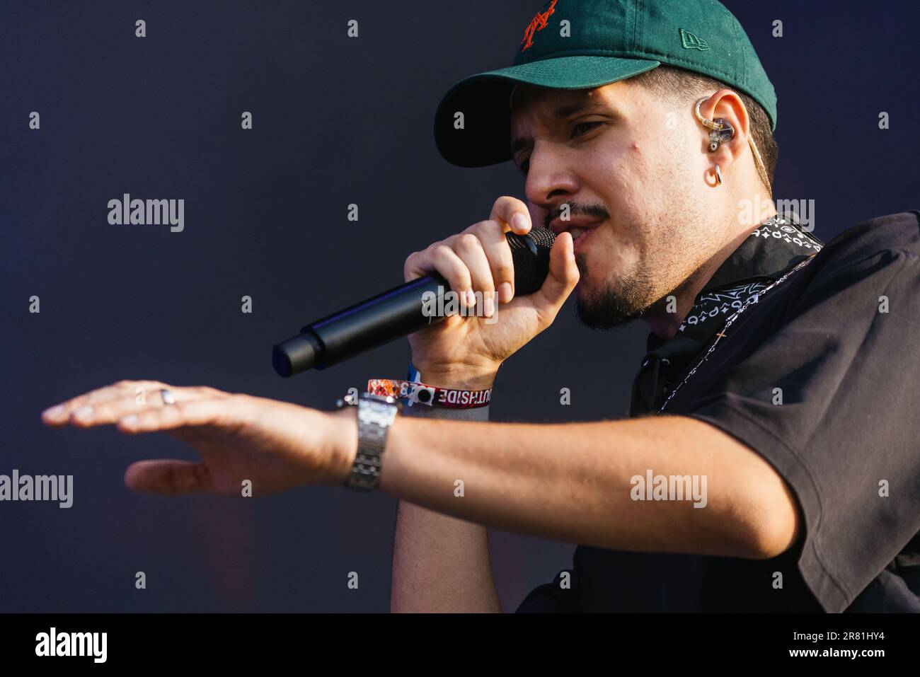 Neuhausen Ob Eck, Germany. 18th June, 2023. Rapper Rin performs at the ...