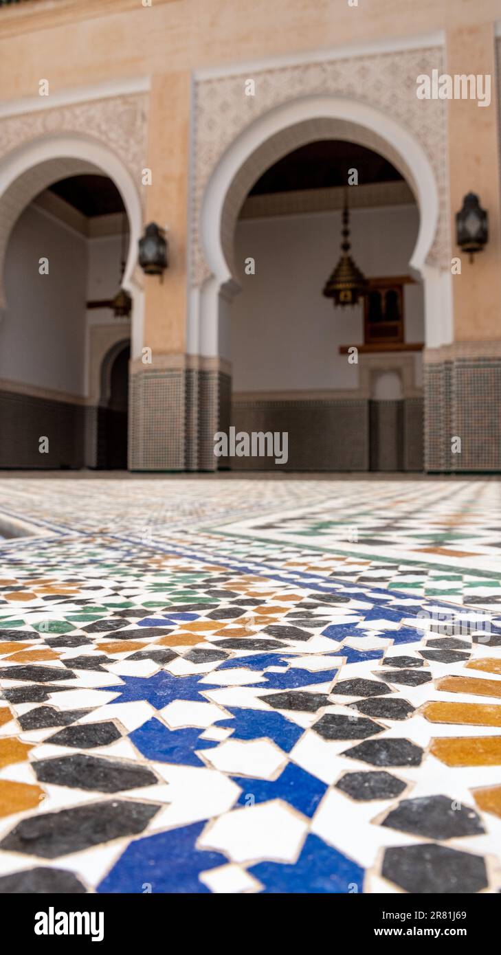 MEKNES, MOROCCO - MARCH 29, 2023 - Famous mausoleum of Moulay Ismail in ...