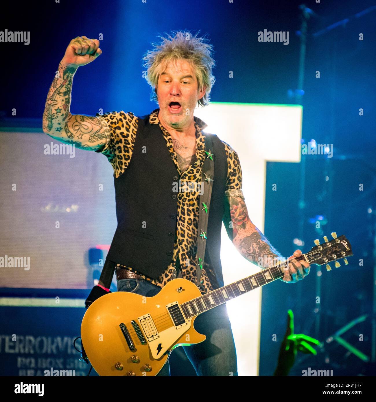 Mark Yates on guitar Stock Photo - Alamy