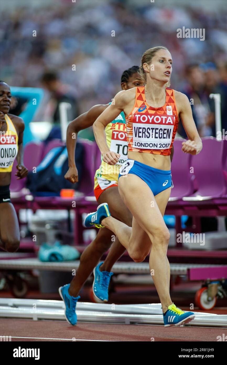 Sanne Verstegen-Wolters participating in the 800 meter at the World Athletics Championships ...