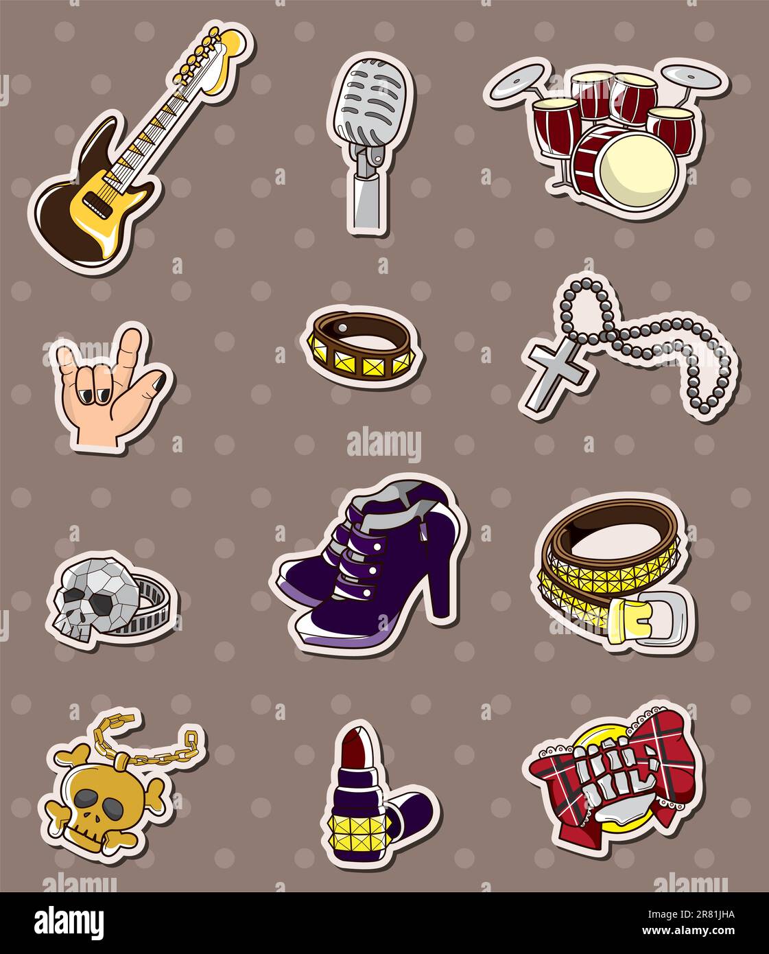 rock music band stickers Stock Vector Image & Art - Alamy