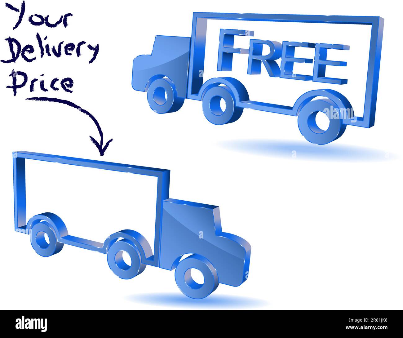 Delivery truck symbol with copy space for delivery charges Stock Vector ...