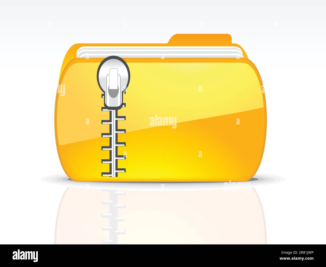 Abstract Glossy Floder Icon With Lock Vector Illustration Stock Vector Image And Art Alamy