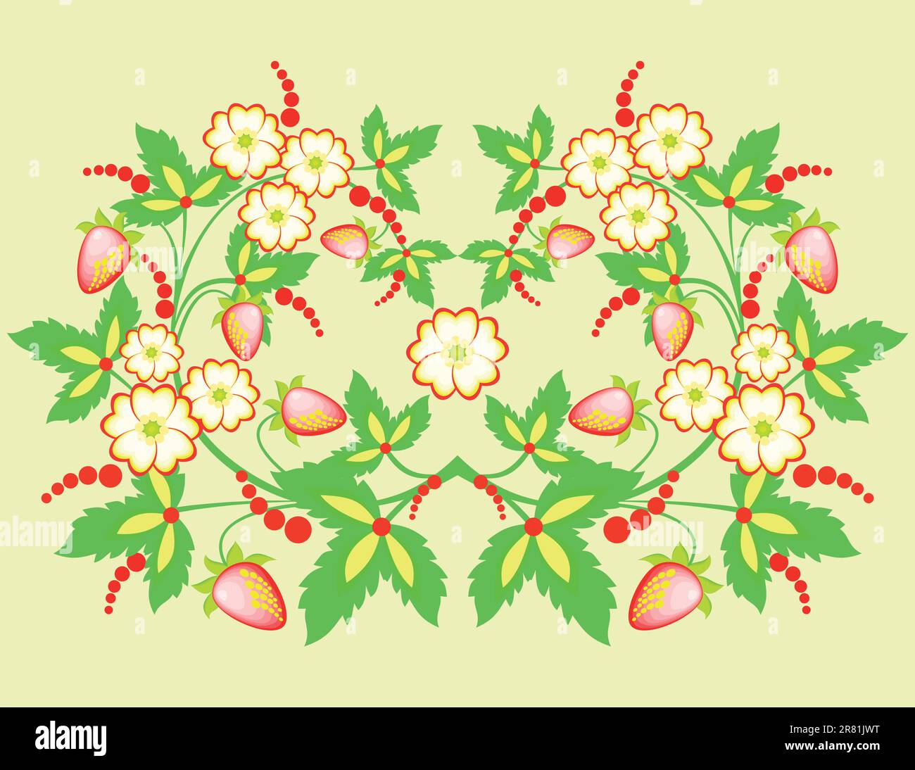 Beautiful strawberries Stock Vector Images - Alamy