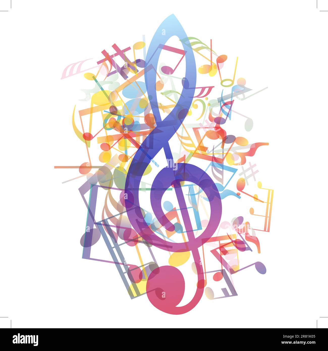 Vector musical notes staff background for design use Stock Vector Image ...