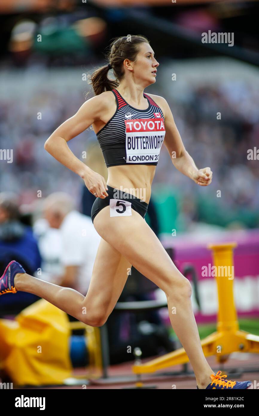 Lindsey Butterworth participating in the 800 meter at the World ...