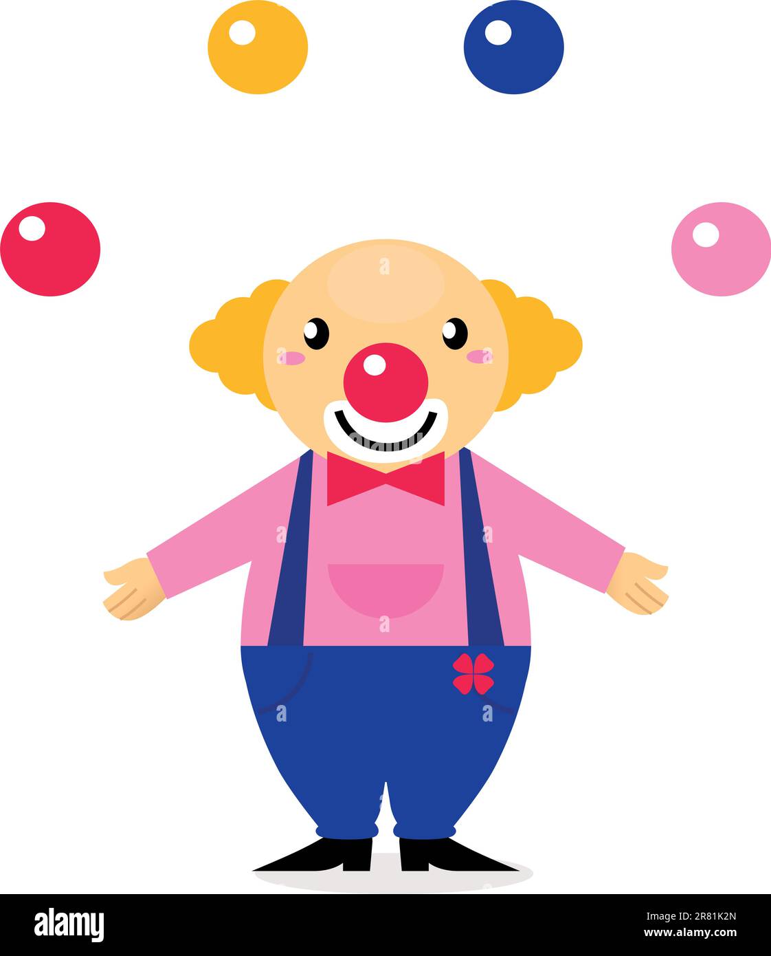 Funny Clown - vector cartoon character Stock Vector Image & Art - Alamy