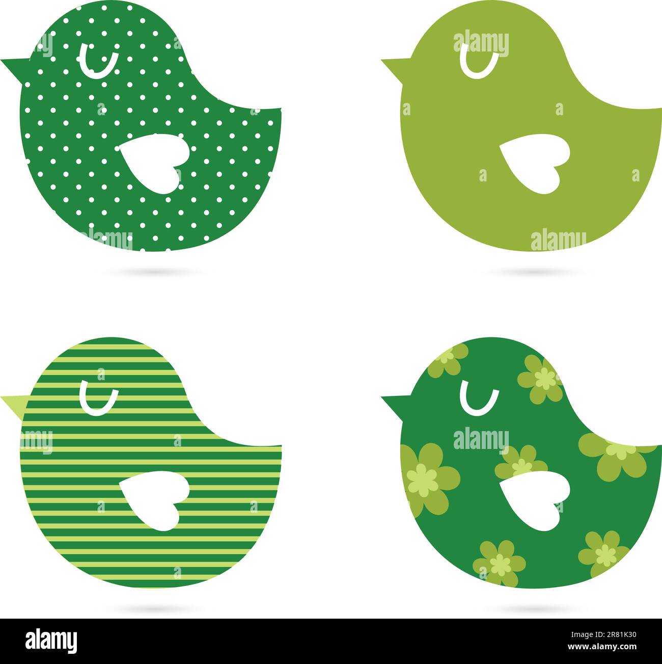 Retro patterned birds. Vector Illustration Stock Vector Image & Art - Alamy