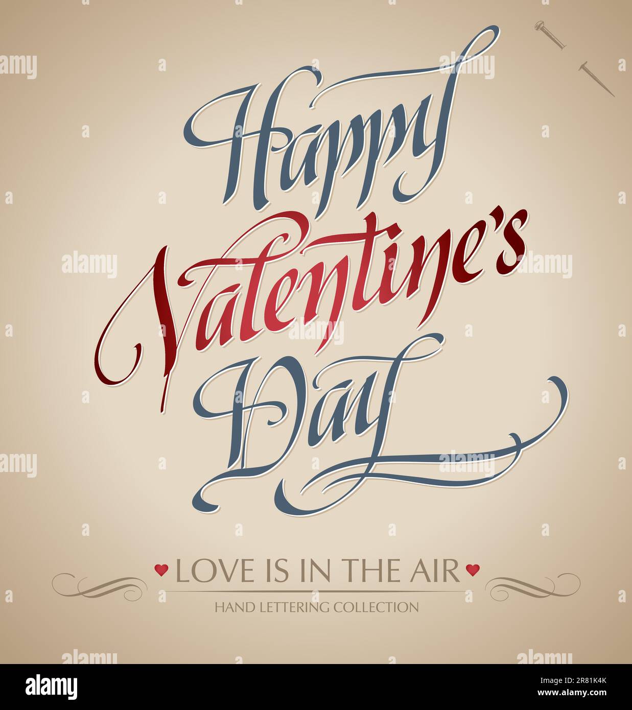 'happy valentine's day' hand lettering - handmade calligraphy; vector ...