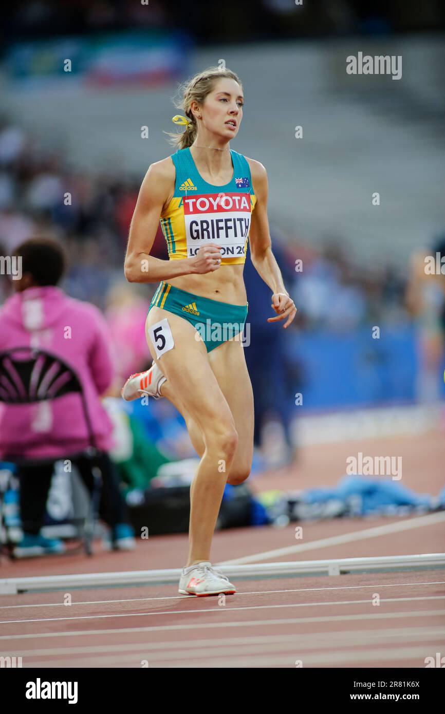 Georgia Griffith participating in the 800 meter at the World Athletics ...