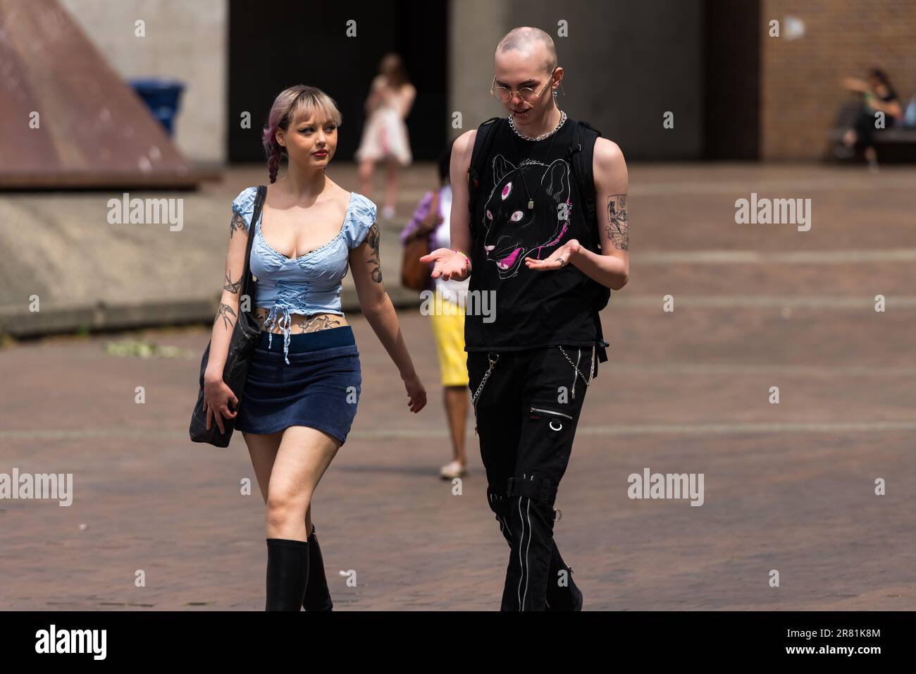Seattle, USA. 7 Jun, 2023. People walking through UW Red Square Stock ...