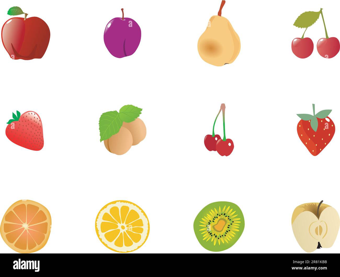 The big set of the different fruits Stock Vector Image & Art - Alamy