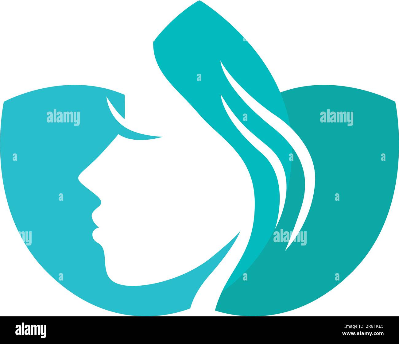 Beautiful female in turquoise lotus flower. Vector Stock Vector Image ...