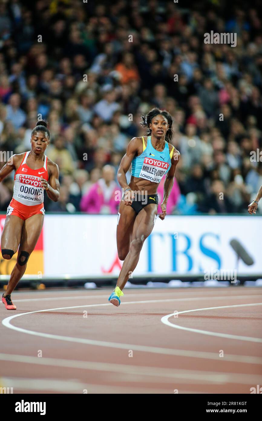 Shaunae Miller-Uibo participating in the 200 meter at the World ...