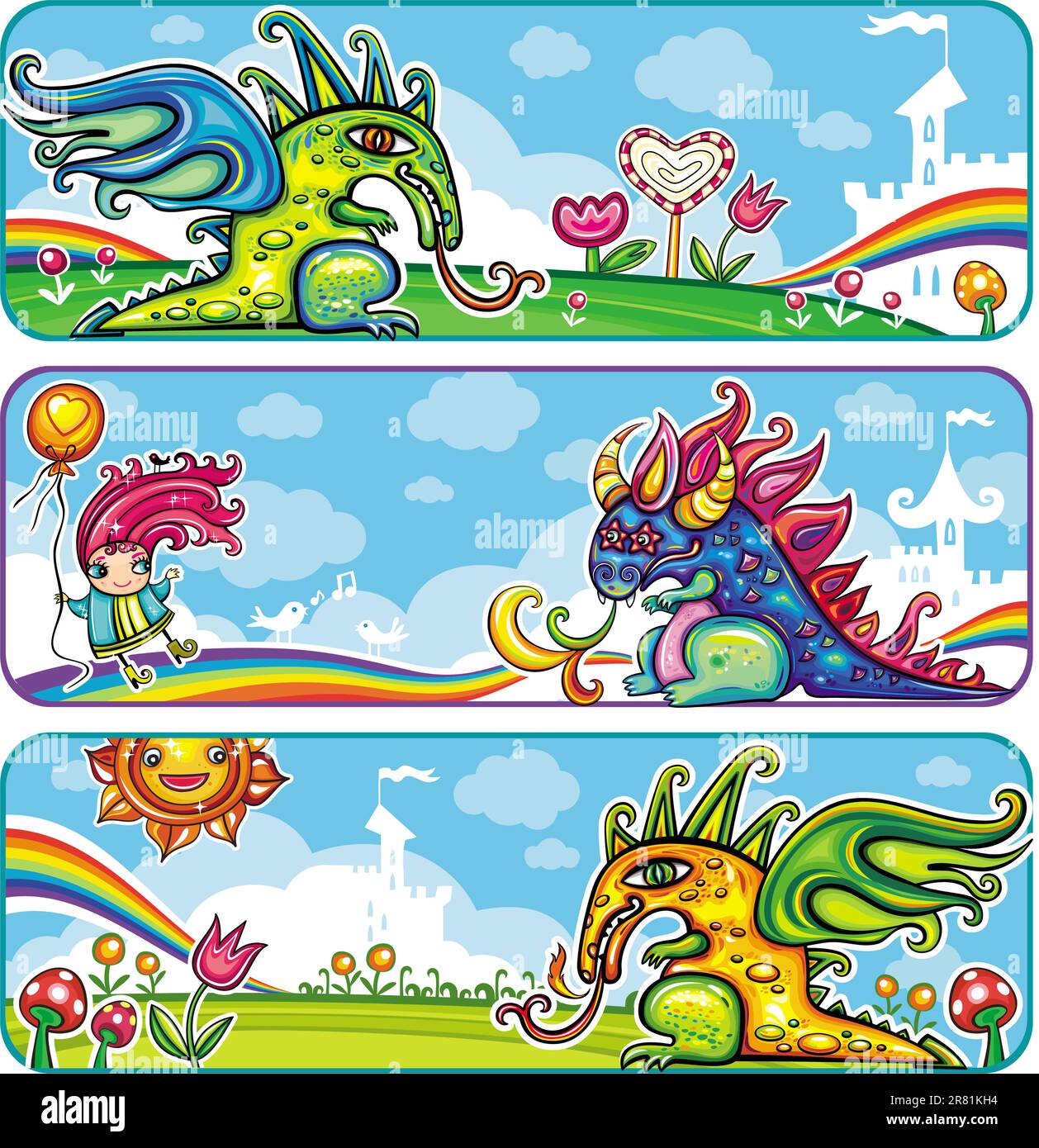 Fairy tale banners Stock Vector Image & Art - Alamy