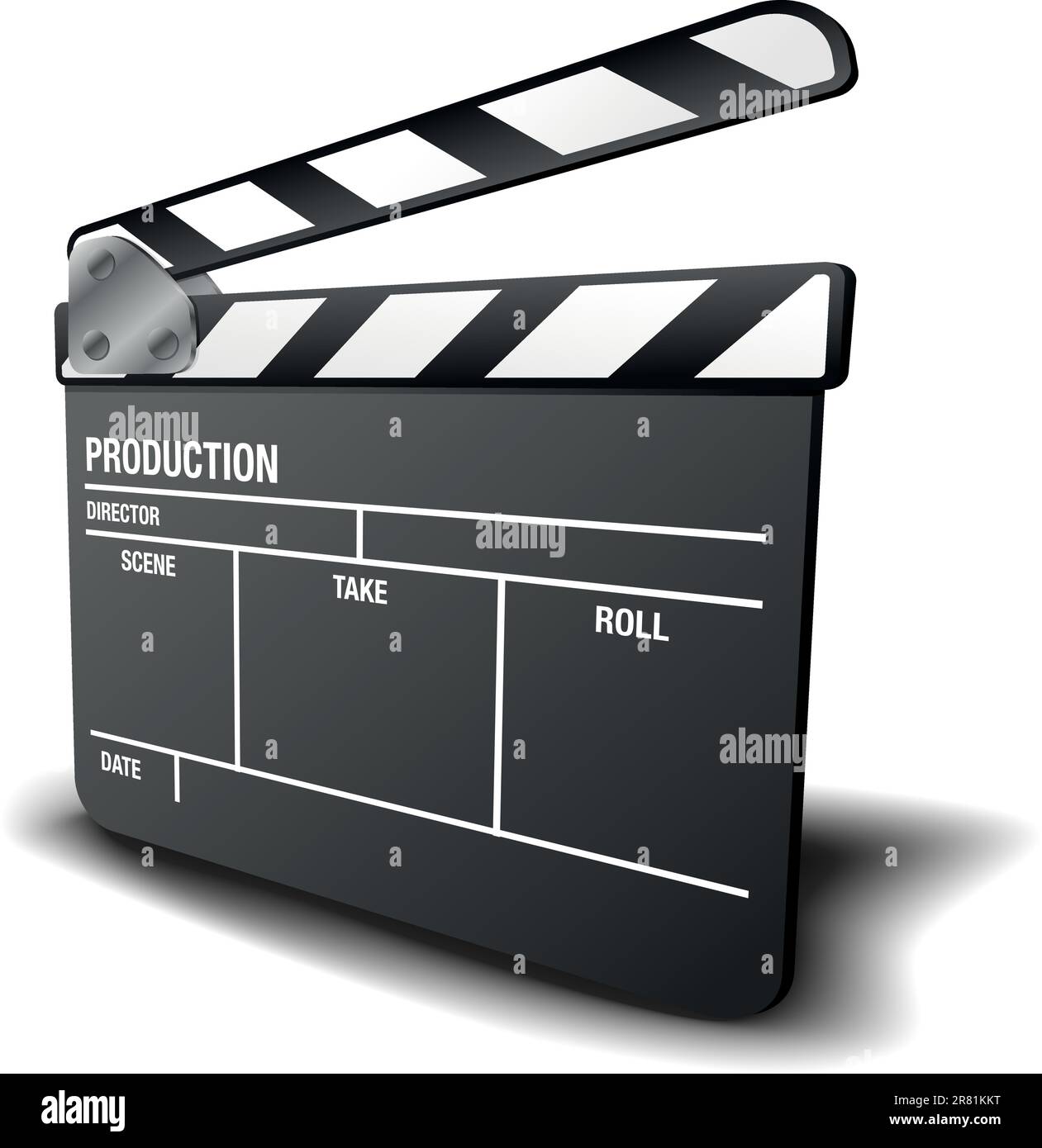illustration of a clapper board, symbol for film and video Stock Vector ...