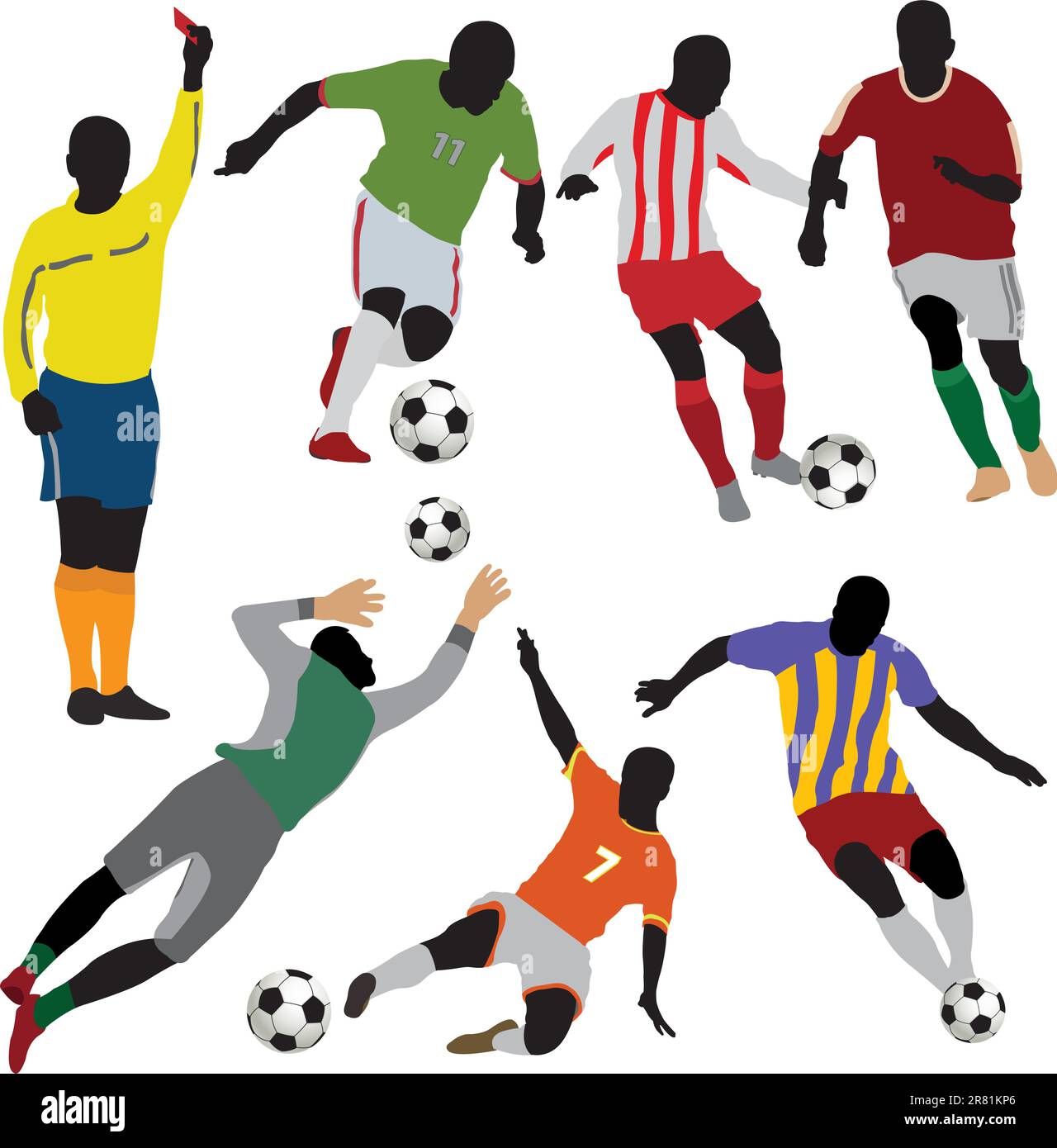 World soccer players Stock Vector Images - Alamy