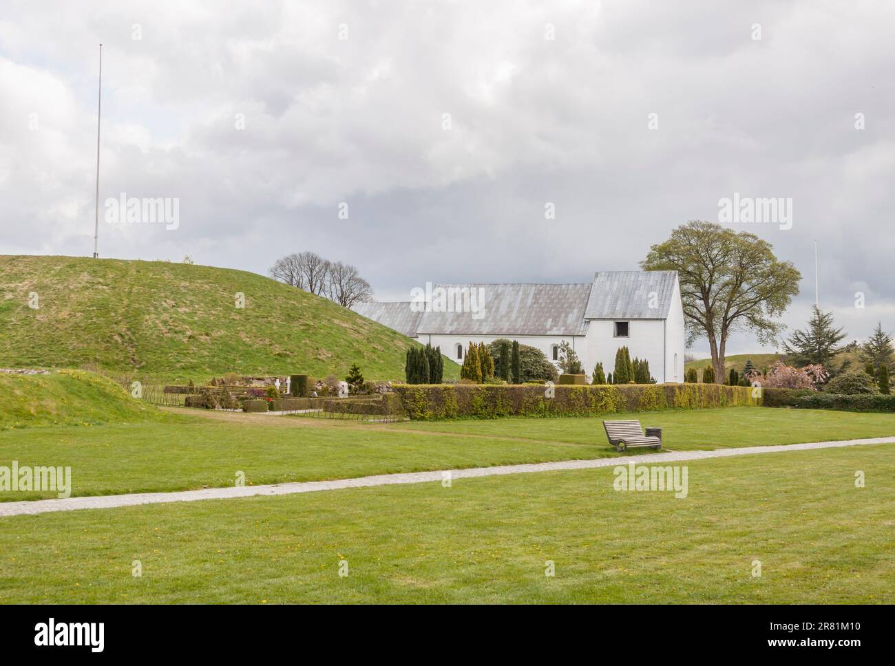 White church on the monument area UNESCO World Heritage place in ...