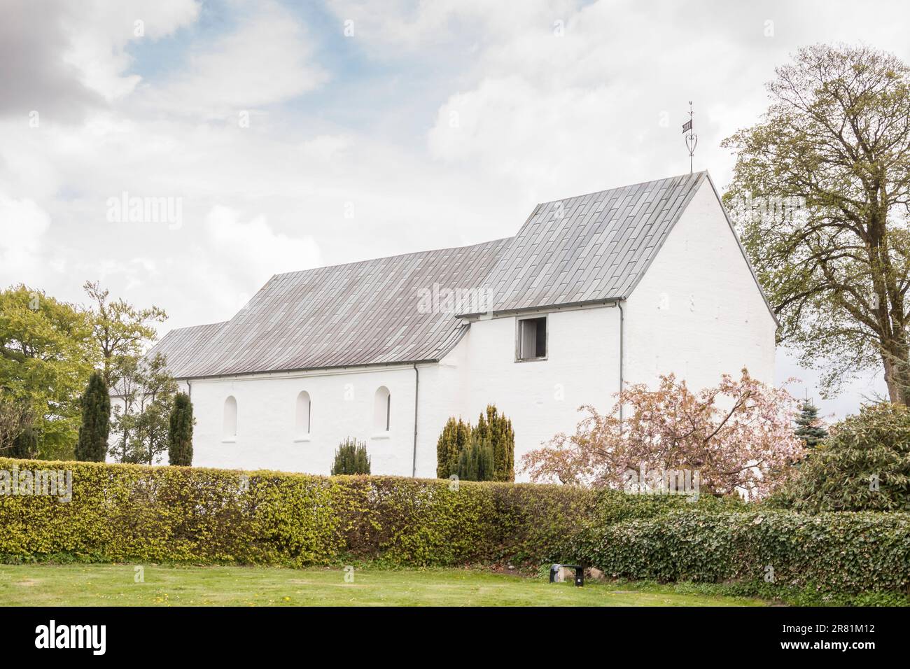 White church on the monument area UNESCO World Heritage place in ...