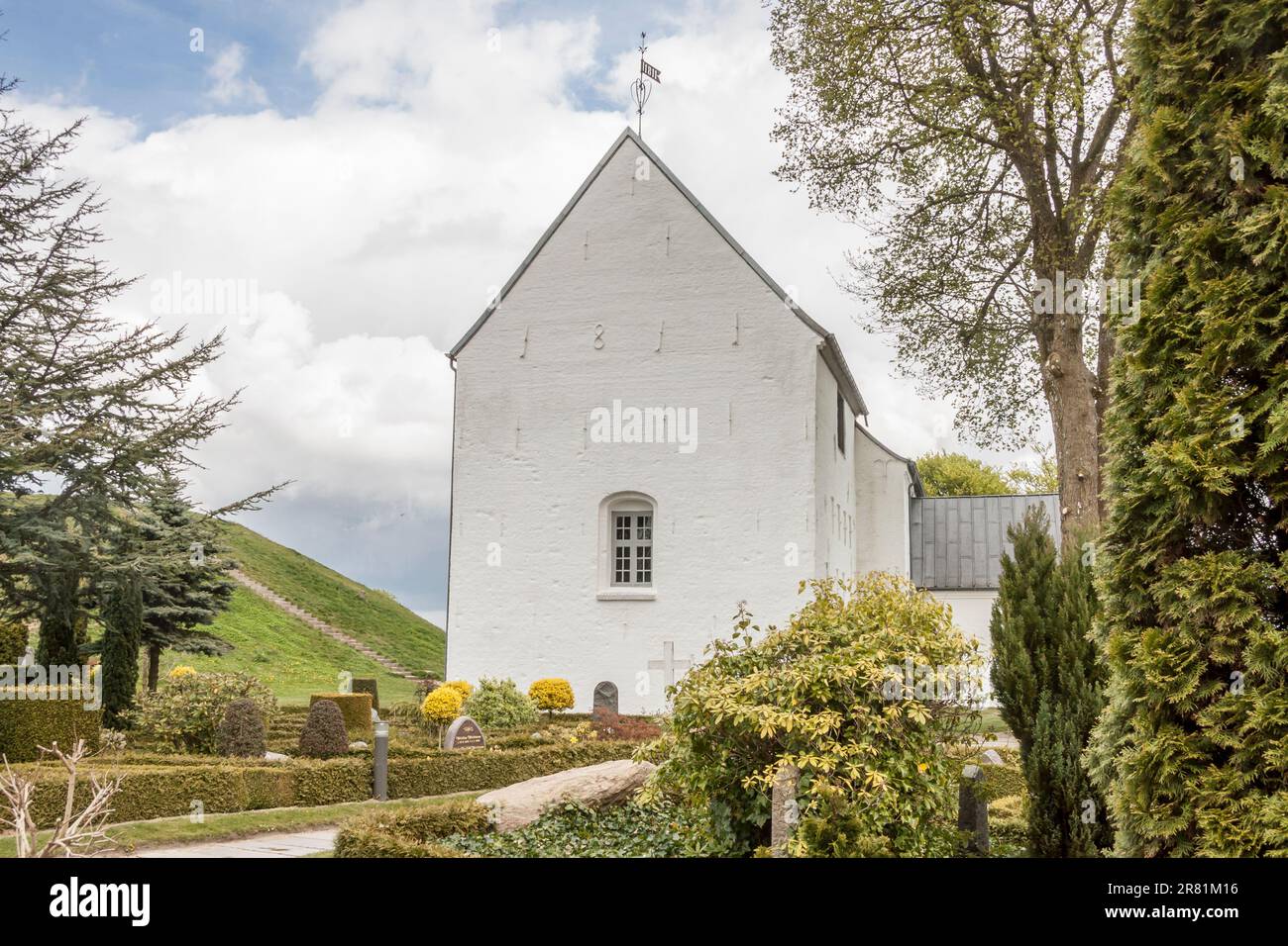 White church on the monument area UNESCO World Heritage place in ...