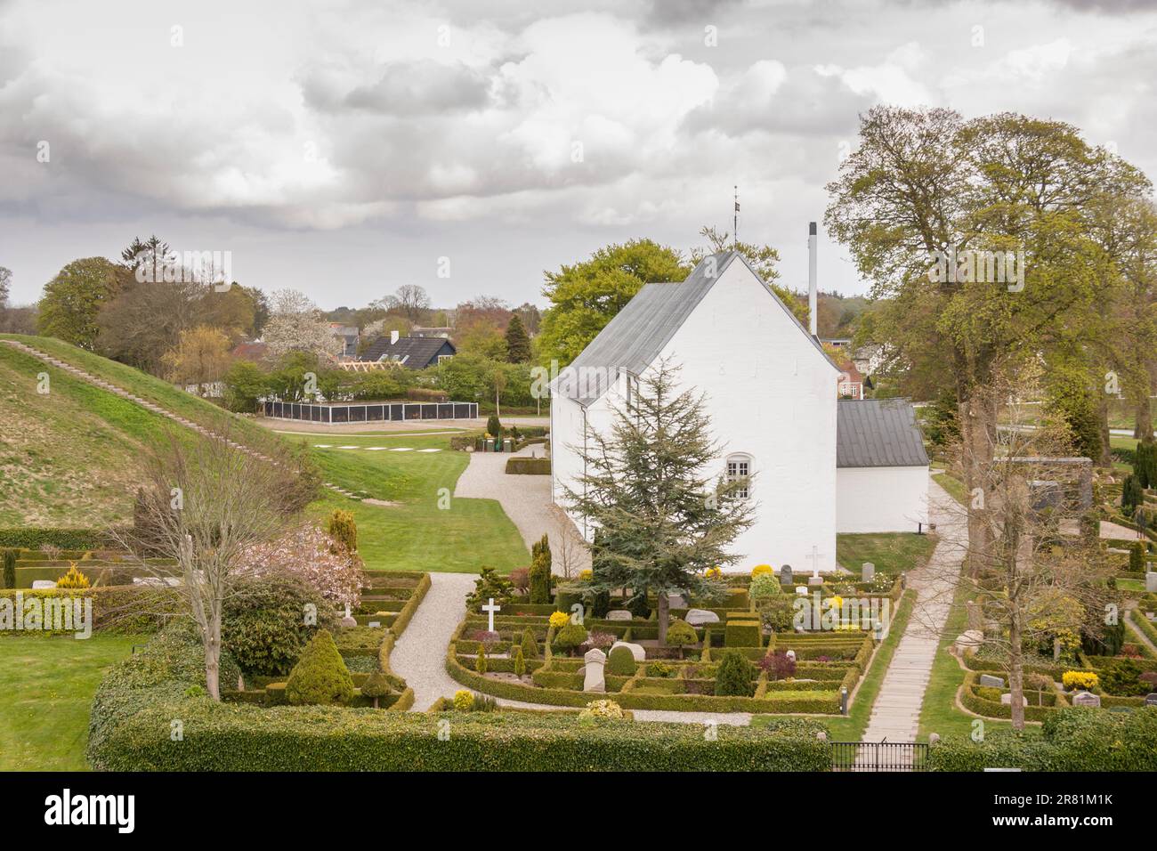 White church on the monument area UNESCO World Heritage place in ...
