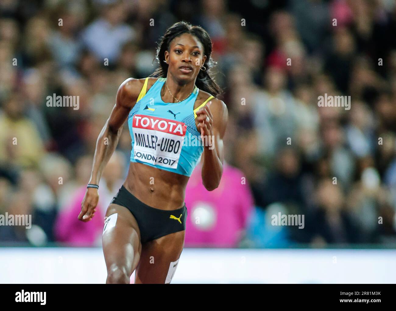 Shaunae Miller-Uibo participating in the 200 meter at the World ...
