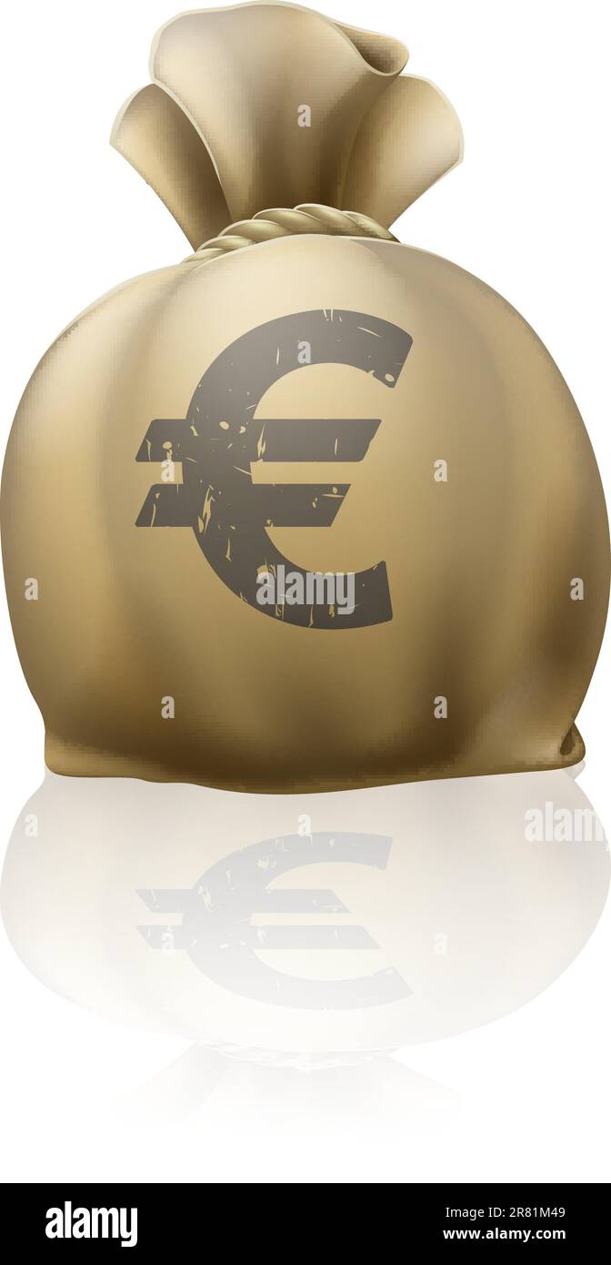Illustration of a big sack with Euro currency sign Stock Vector Image ...