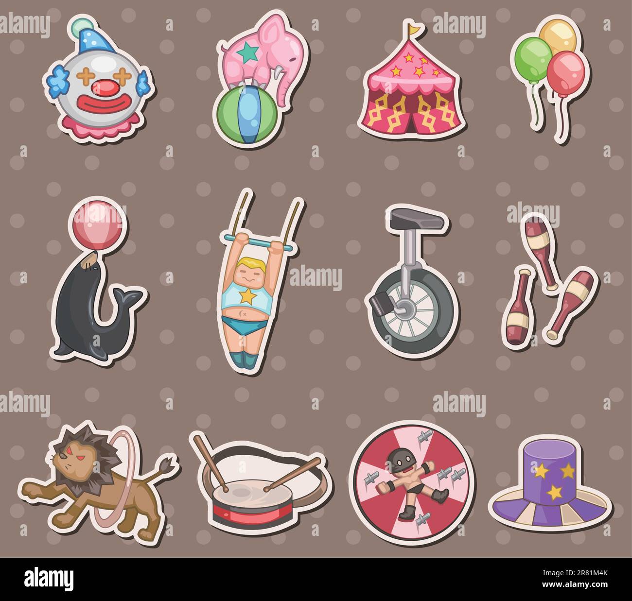 Doodle circus animal hi-res stock photography and images - Alamy