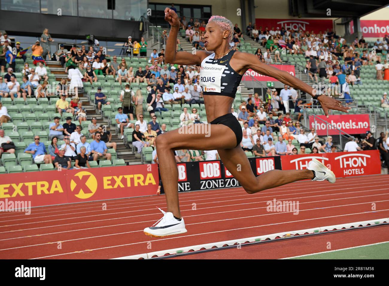 Yulimar Rojas (VEN) wins the women's triple jump in a wind-aided 48-11 ...
