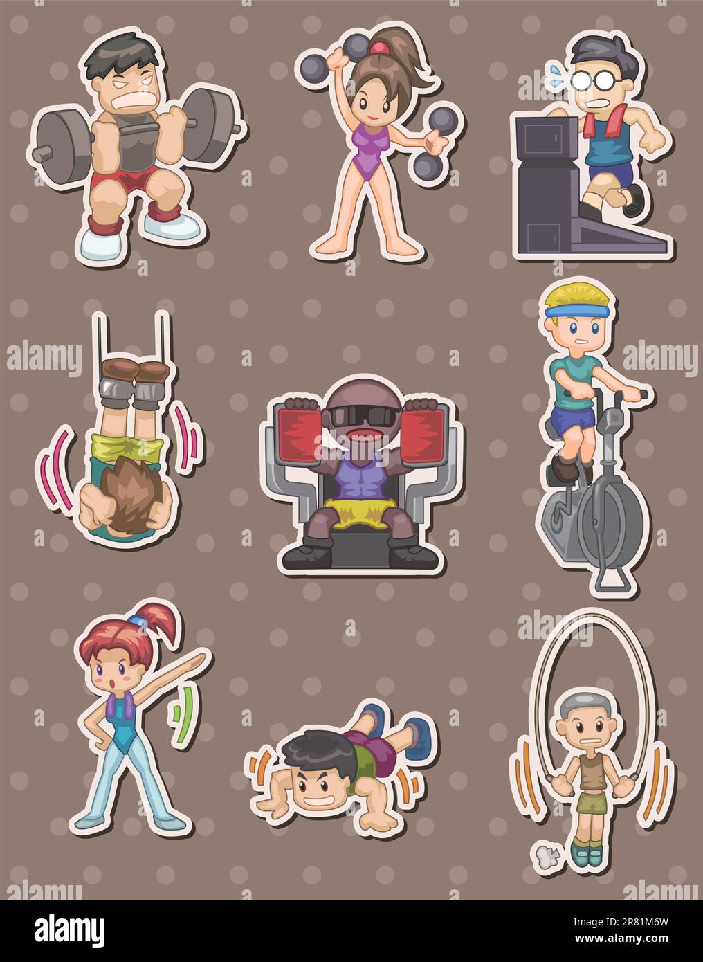 Sport man dumbbell fitness Stock Vector Images - Alamy