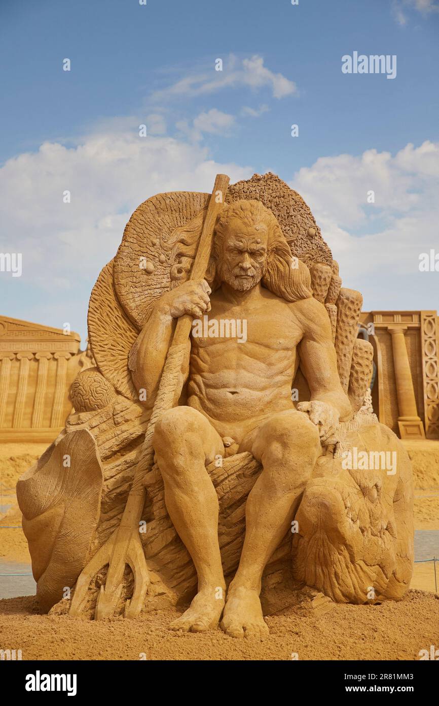 Sondervig, Denmark, May, 2023: International Sand Sculpture Festival ...
